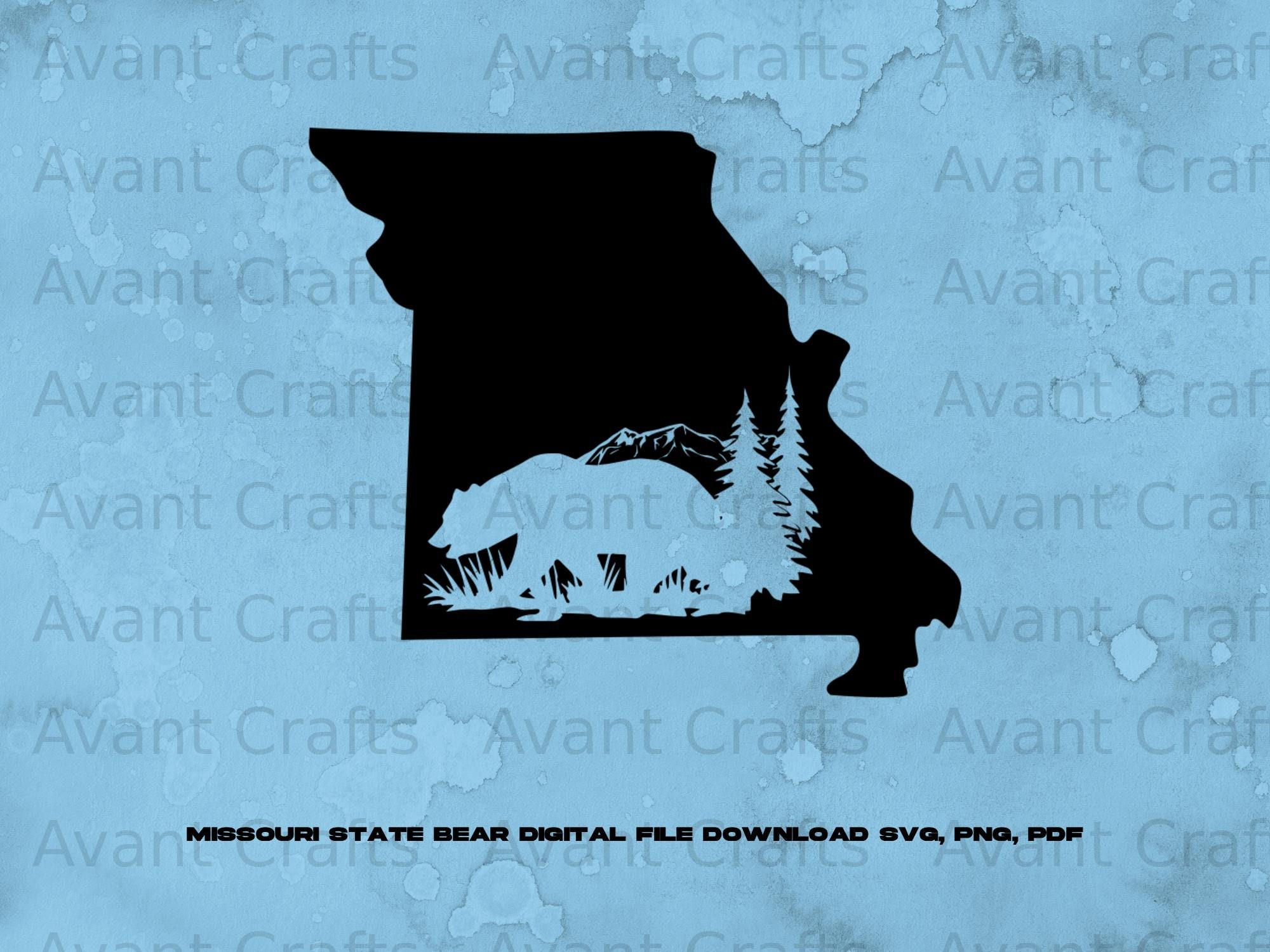 Missouri State Bear Digital File Download Svg, Png, Pdf - Etsy