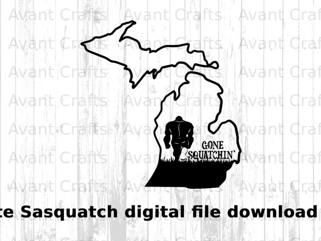 Michigan State Sasquatch Digital File Download Svg, Png, Pdf - Etsy