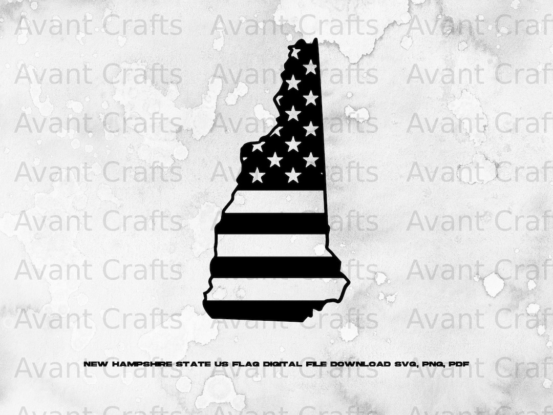 New Hampshire State US Flag Digital File Download Svg, Png, Pdf - Etsy