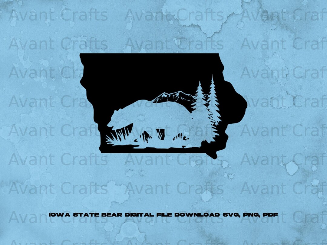 Iowa State Bear Digital File Download Svg, Png, Pdf - Etsy