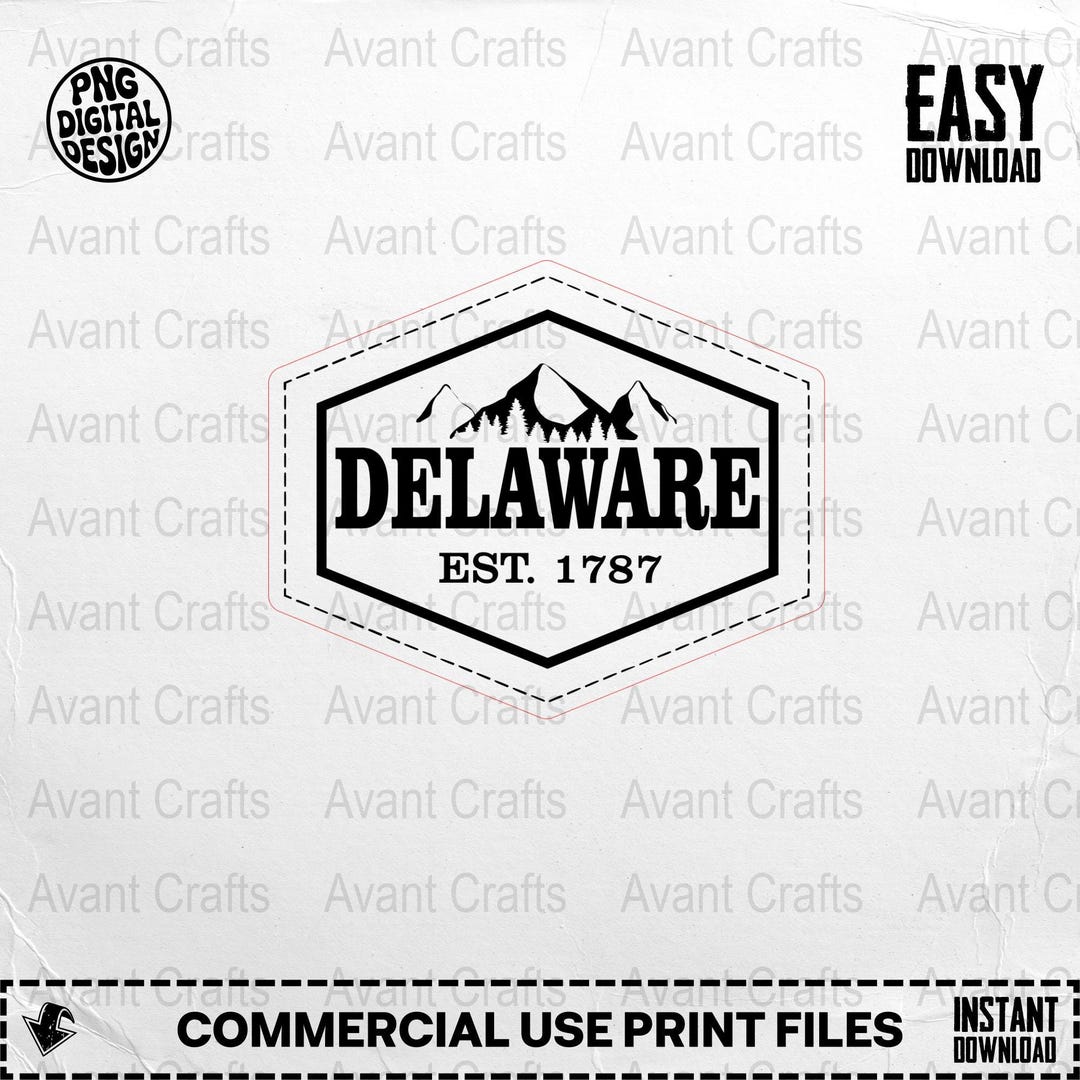 Delaware State Mountain Trees Digital File Download Svg, Png, Pdf - Etsy