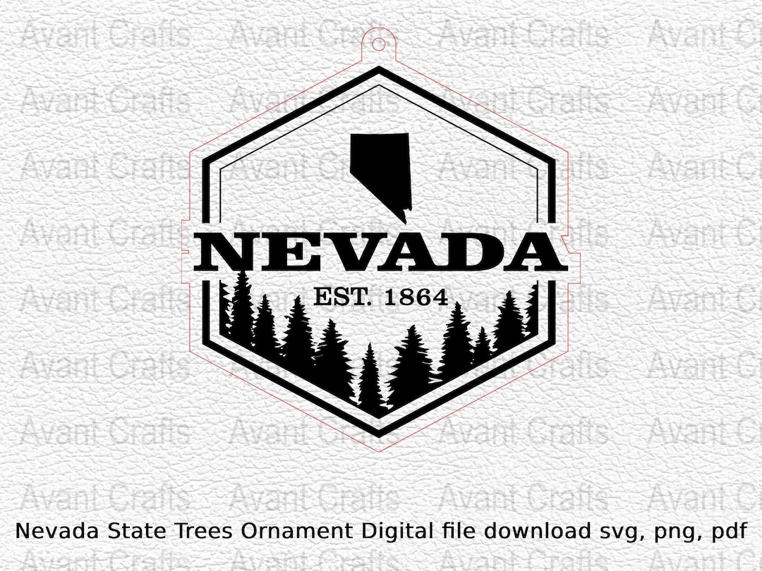 Nevada State Trees Ornament Digital File Download Svg, Png, Pdf - Etsy