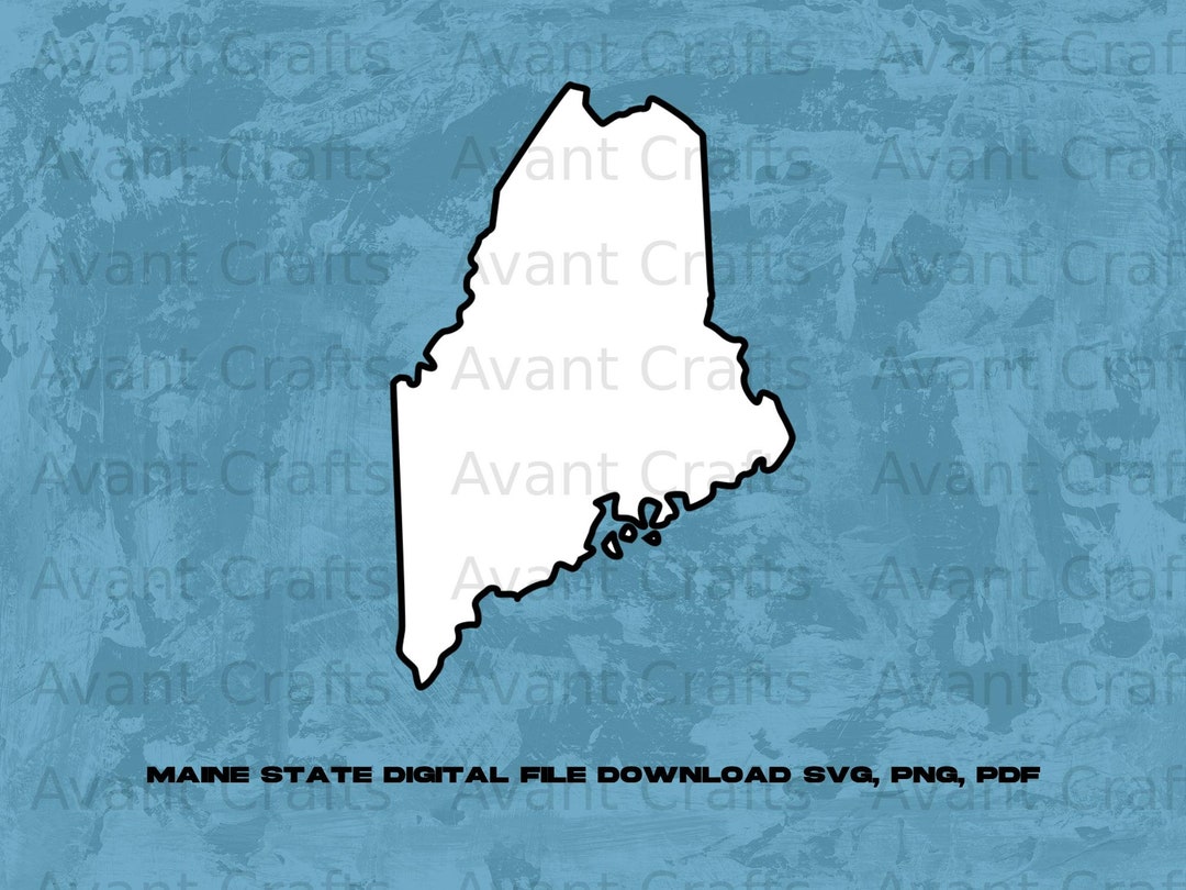Maine State Digital File Download Svg, Png, Pdf - Etsy