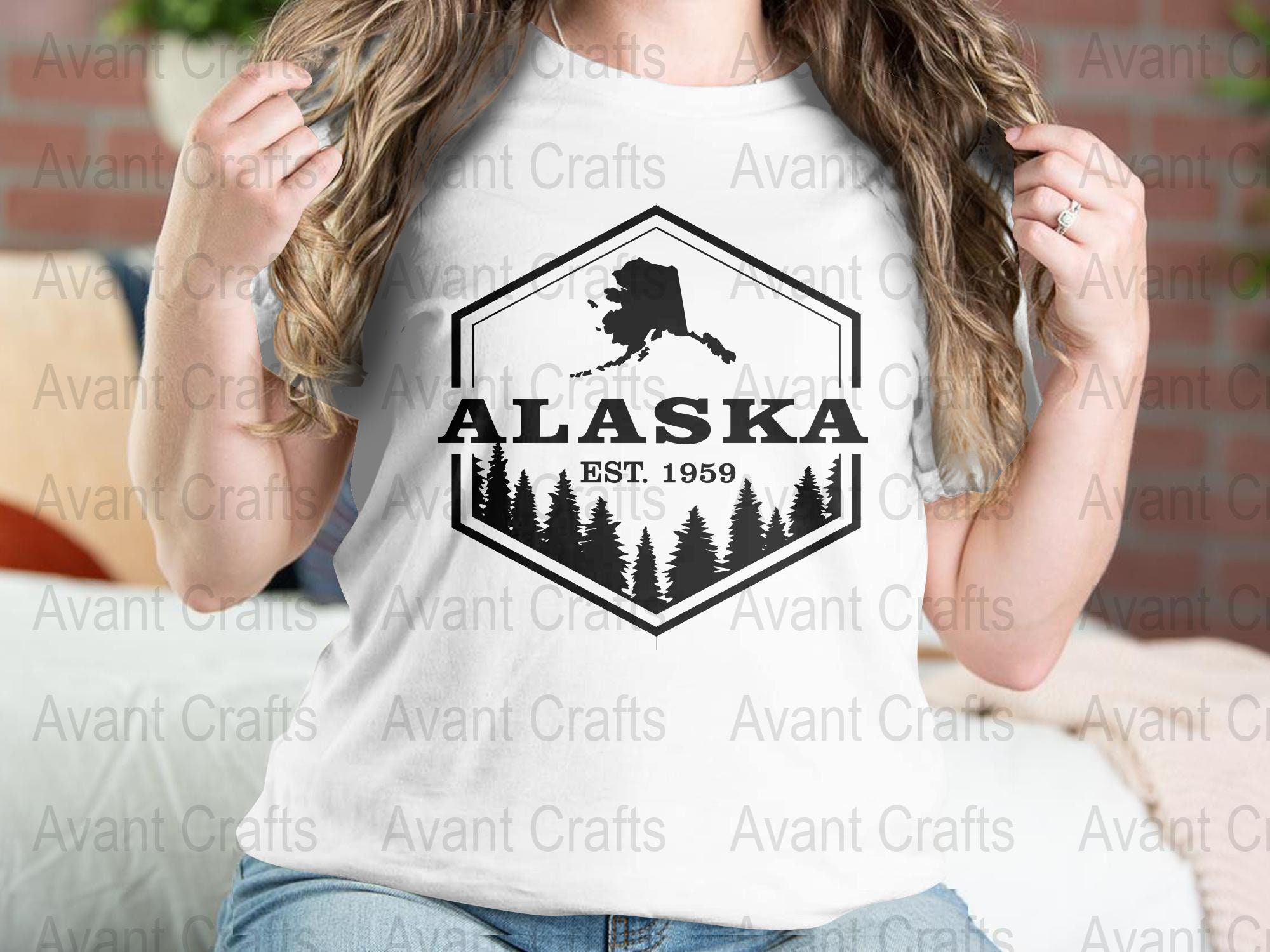 Alaska State Mountain Trees Digital File Download Svg, Png, Pdf - Etsy