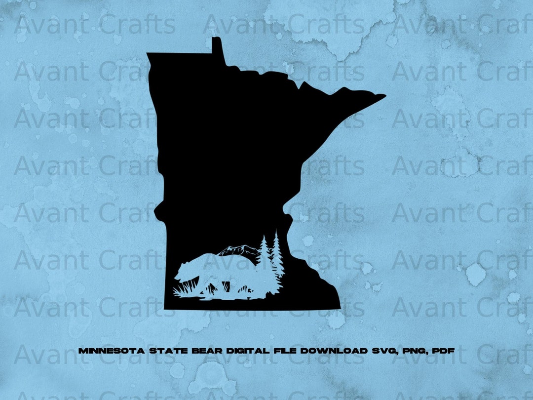 Minnesota State Bear Digital File Download Svg, Png, Pdf - Etsy