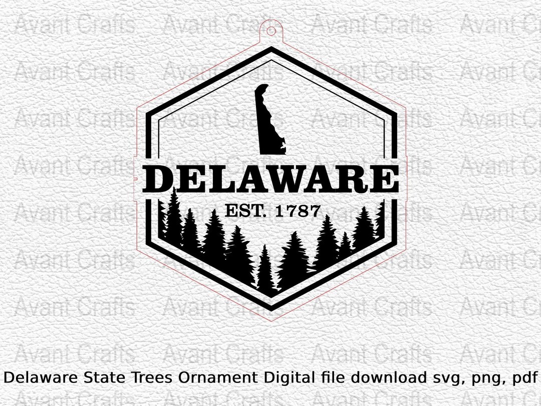 Delaware State Trees Ornament Digital File Download Svg, Png, Pdf - Etsy