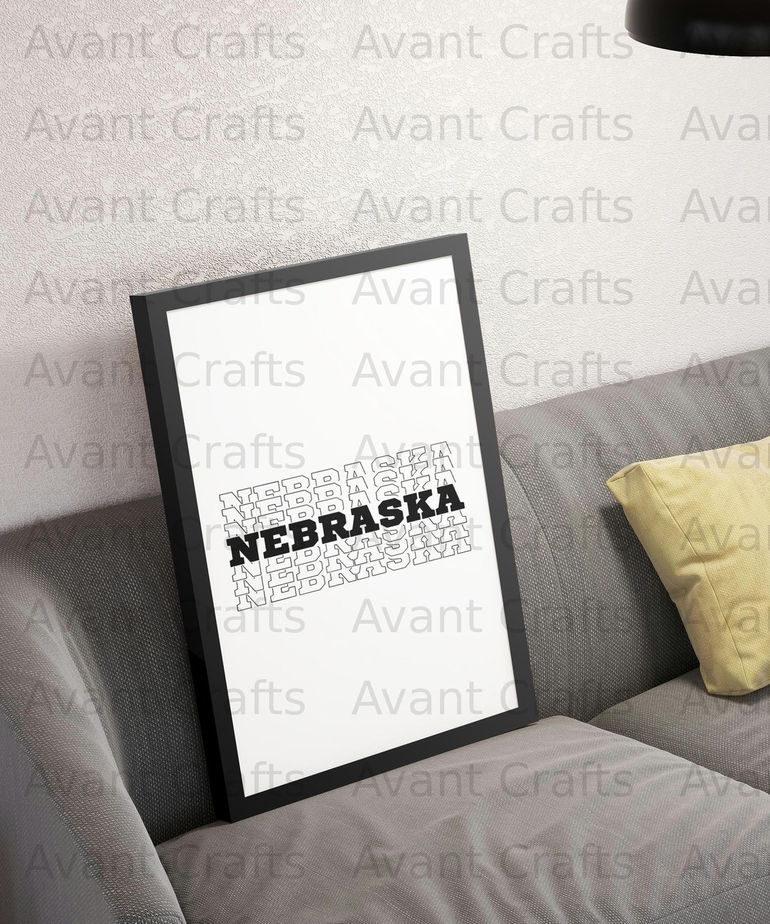 Nebraska State Stacked Text Digital File Download Svg, Png, Pdf - Etsy