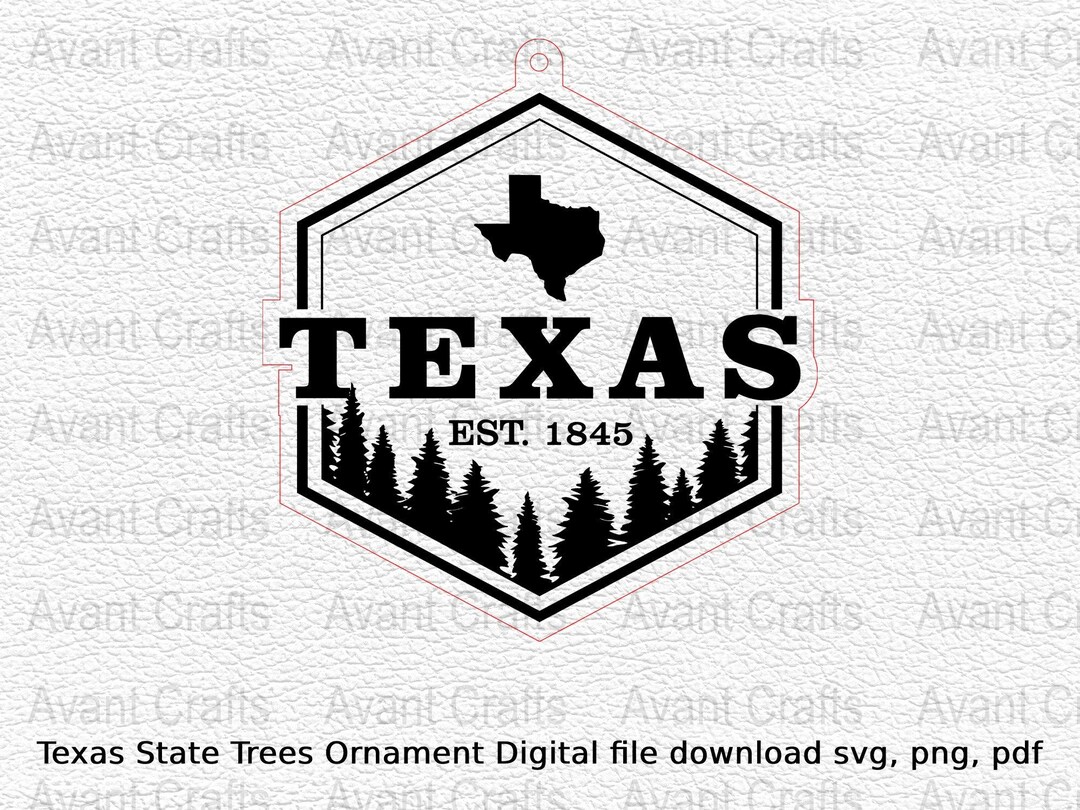 Texas State Trees Ornament Digital File Download Svg, Png, Pdf - Etsy