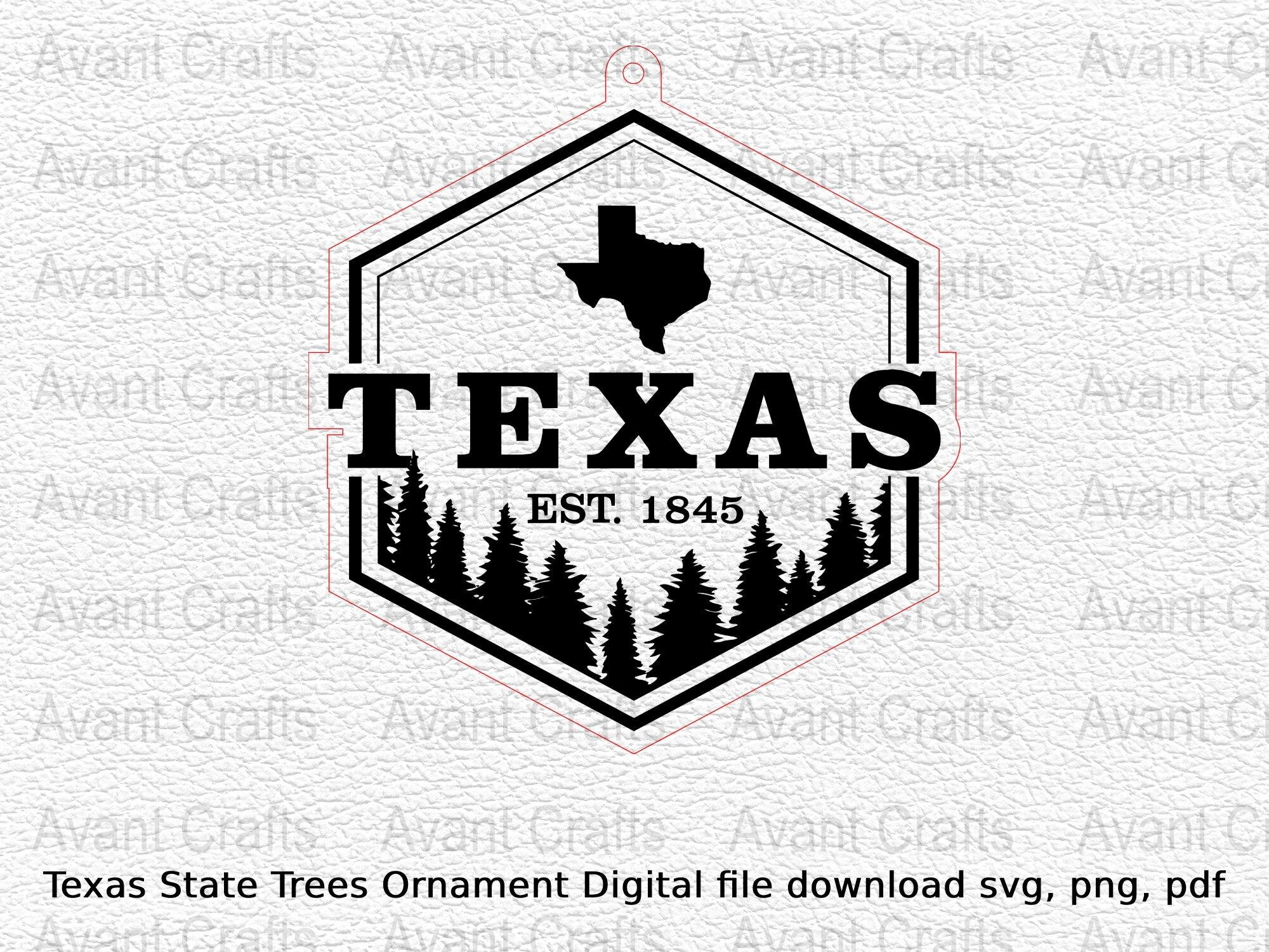 Texas State Trees Ornament Digital File Download Svg, Png, Pdf - Etsy