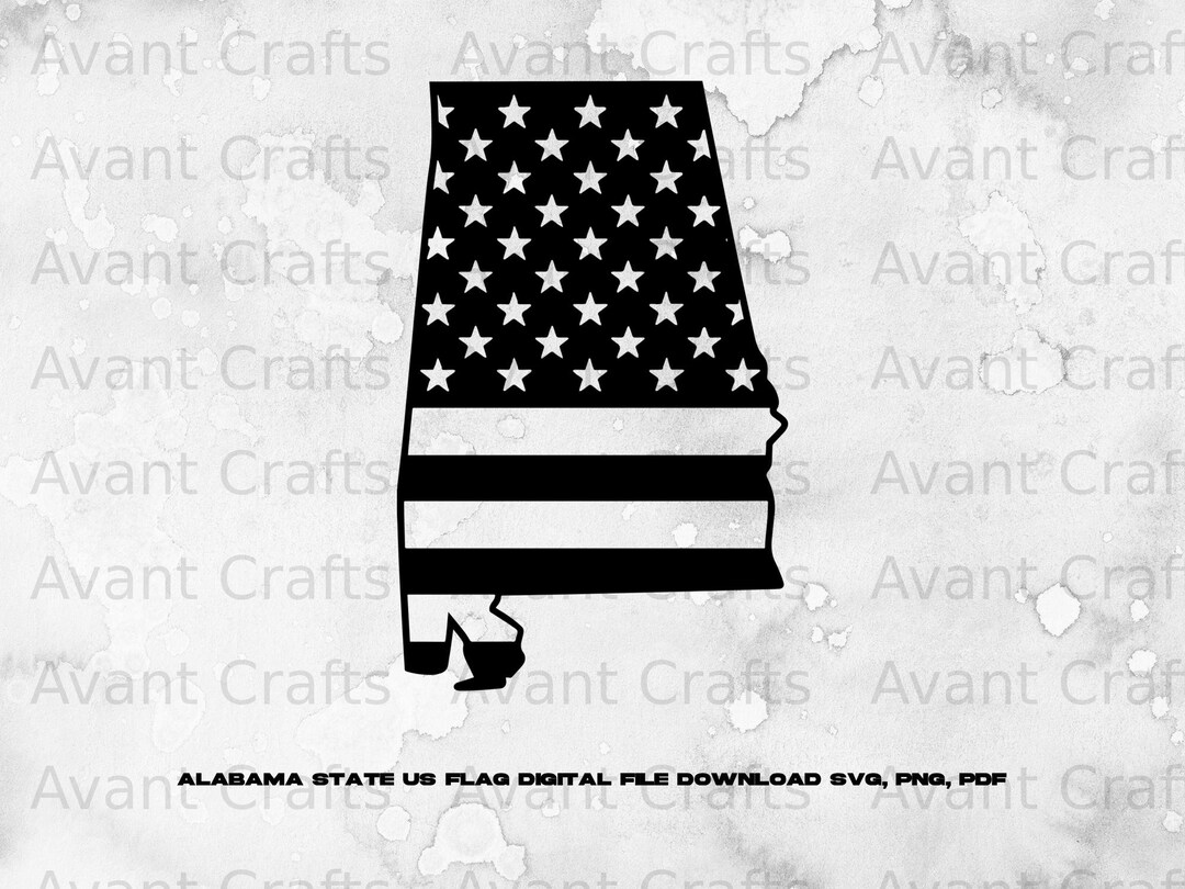 Alabama State US Flag Digital File Download Svg, Png, Pdf - Etsy
