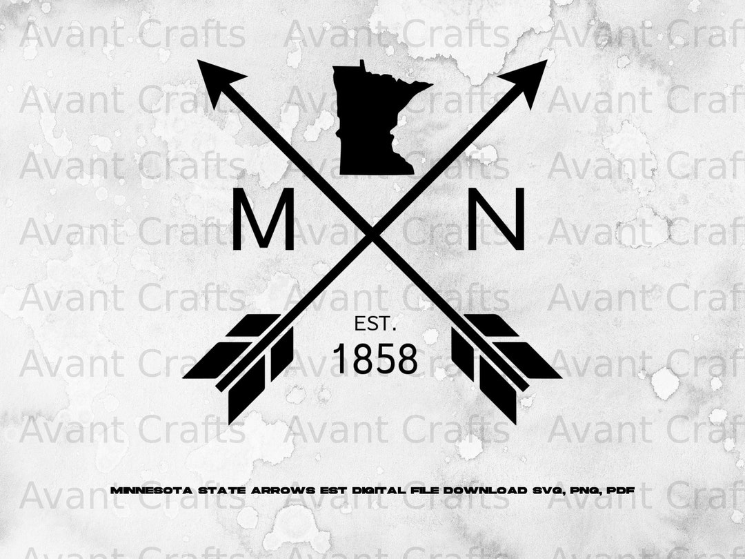 Minnesota State Arrows Est Digital File Download Svg, Png, Pdf - Etsy