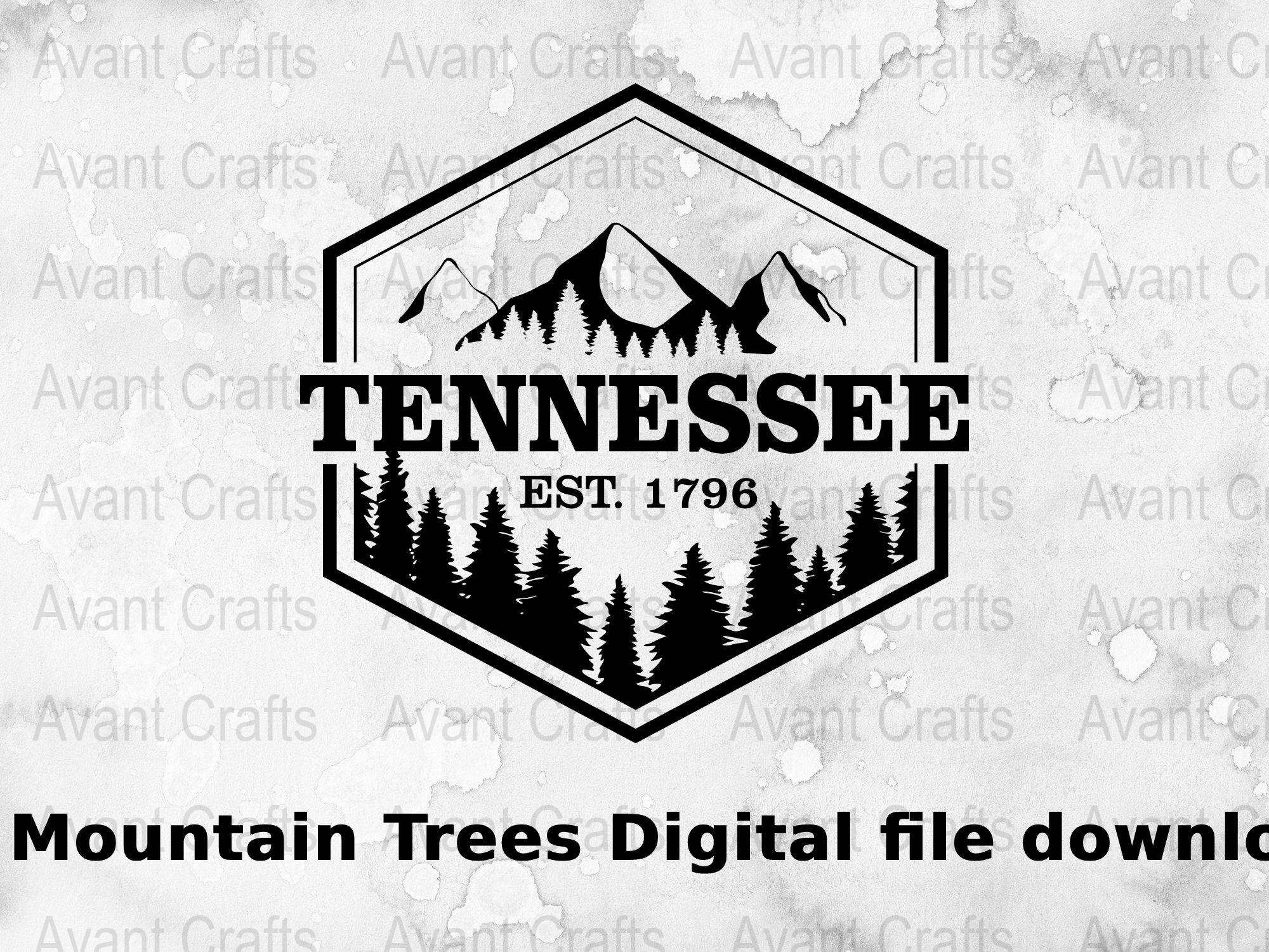 Tennessee State Mountain Trees Digital File Download Svg, Png, Pdf - Etsy