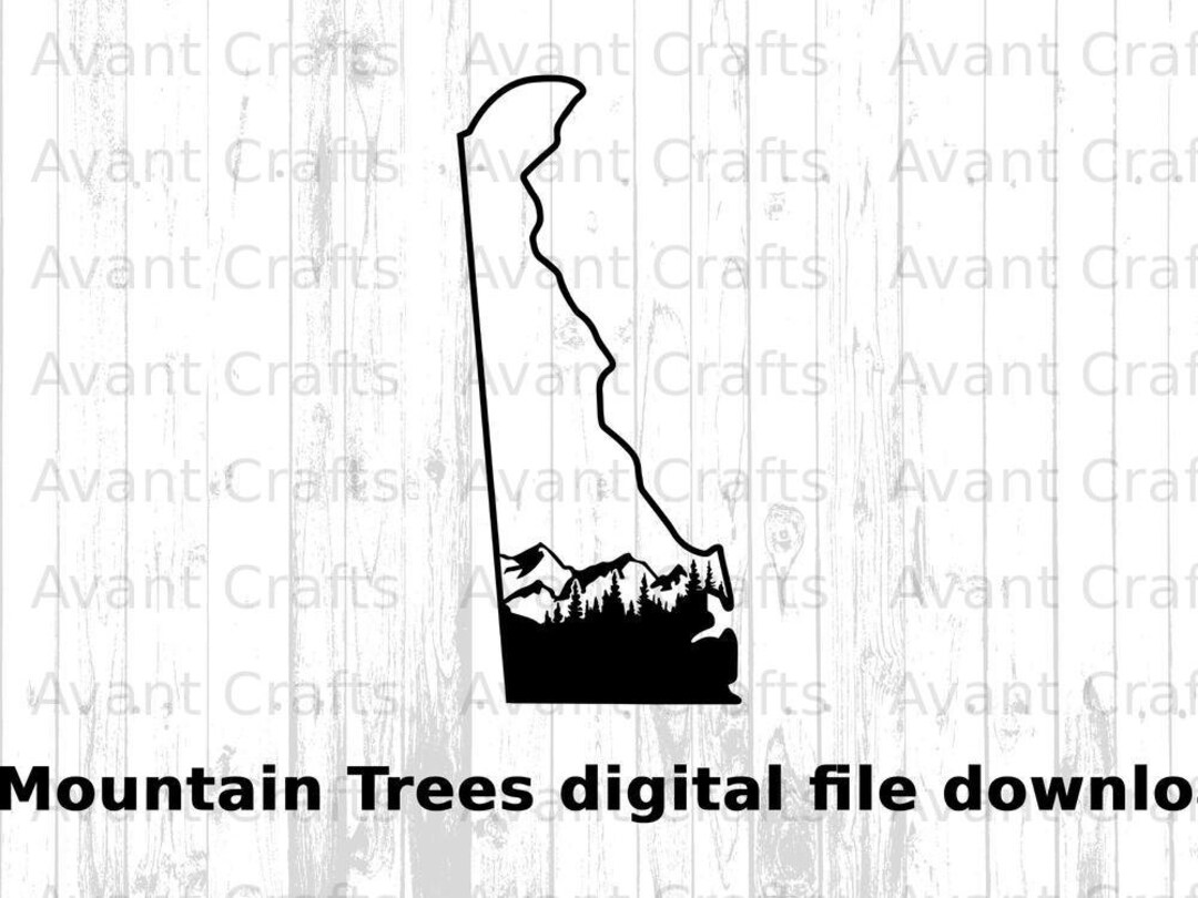 Delaware State Mountain Trees Digital File Download Svg, Png, Pdf - Etsy