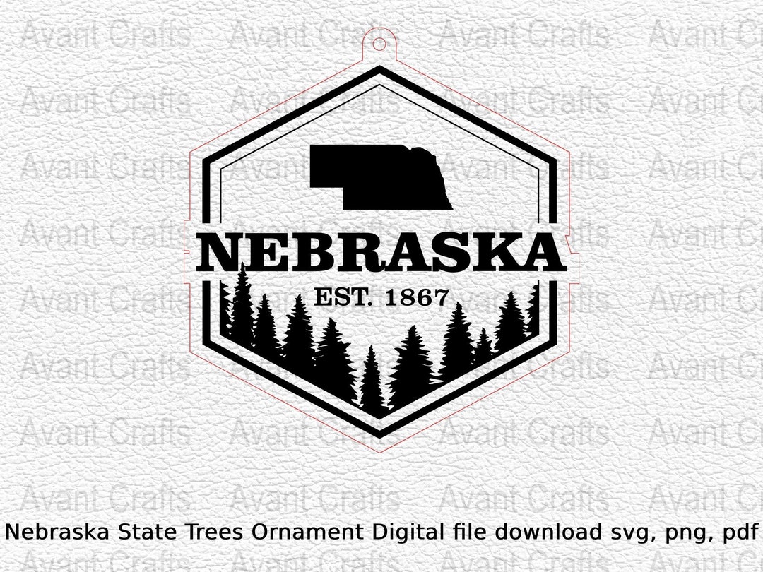 Nebraska State Trees Ornament Digital File Download Svg, Png, Pdf - Etsy