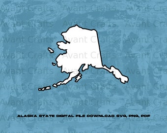 Alaska State Artwork - Digital Download - Svg, Dxf, Eps, Png, Pdf, Jpeg ...