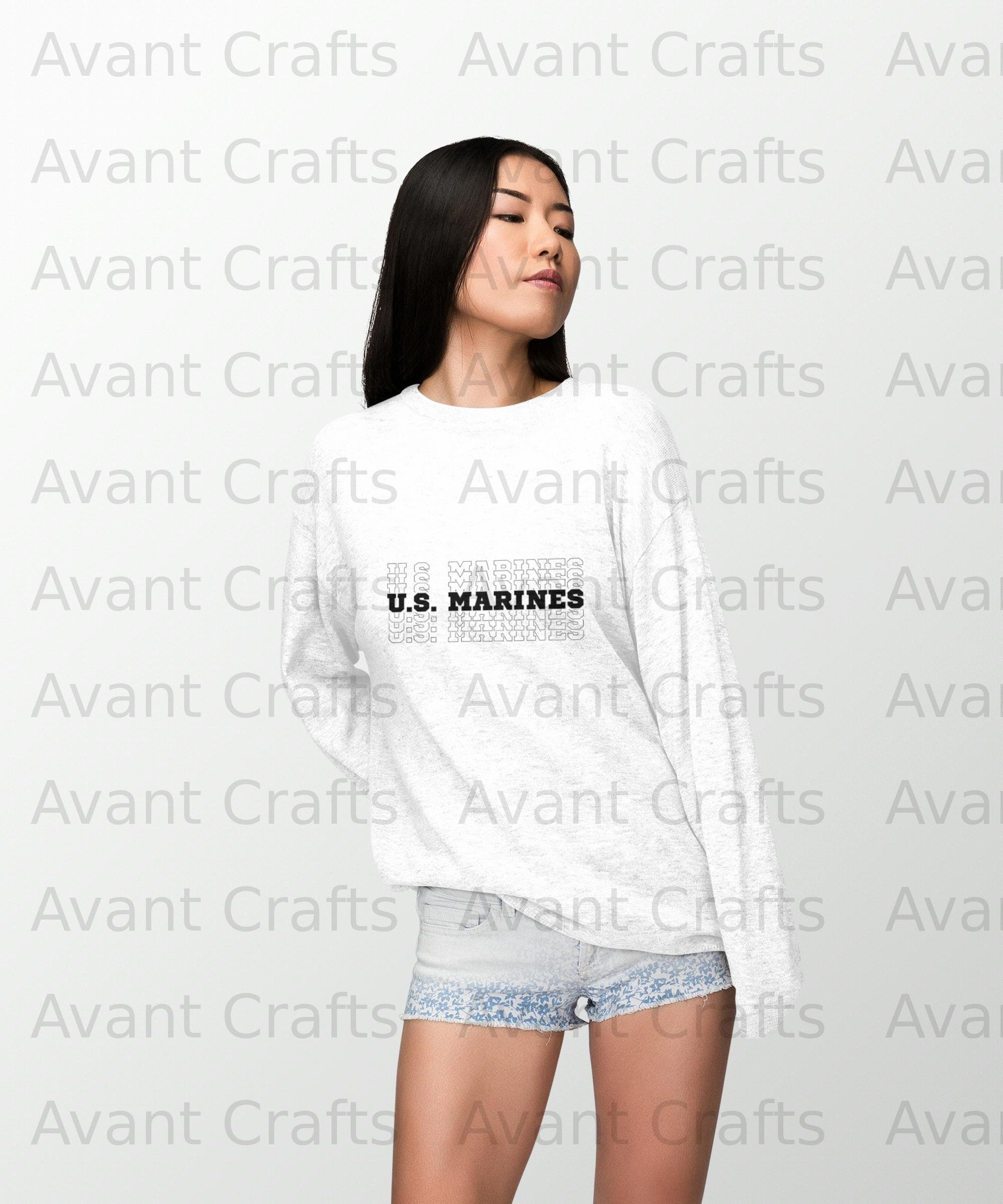 US Marines Stacked Text Digital File Download Svg, Png, Pdf - Etsy
