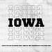 Iowa State Stacked Text Digital File Download Svg, Png, Pdf - Etsy