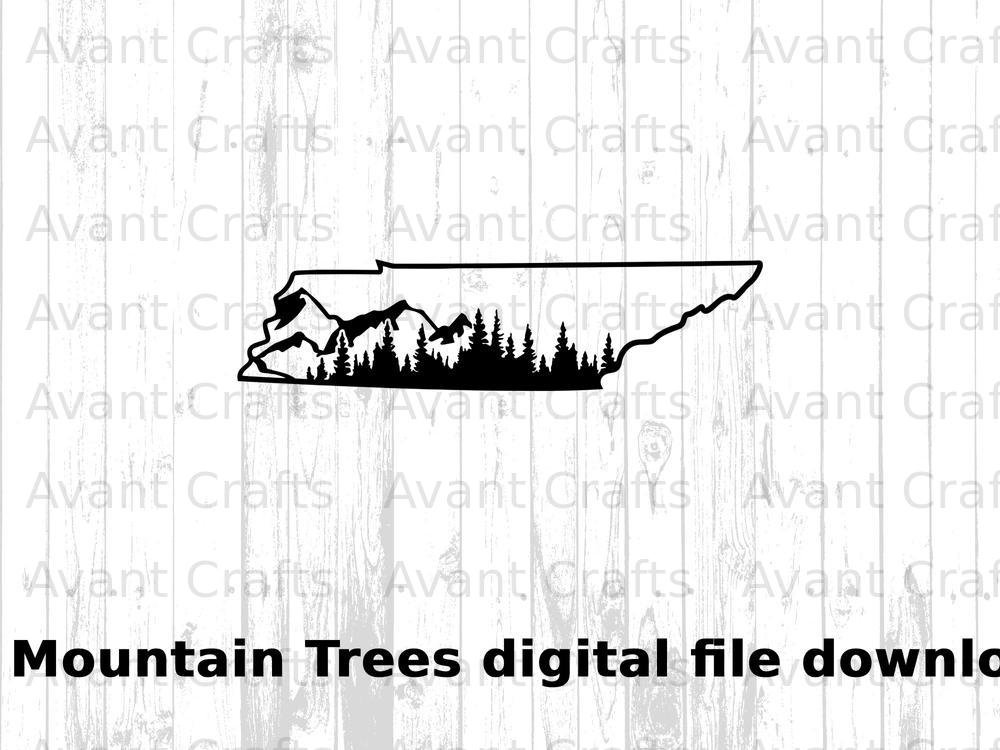 Tennessee State Mountain Trees Digital File Download Svg, Png, Pdf - Etsy
