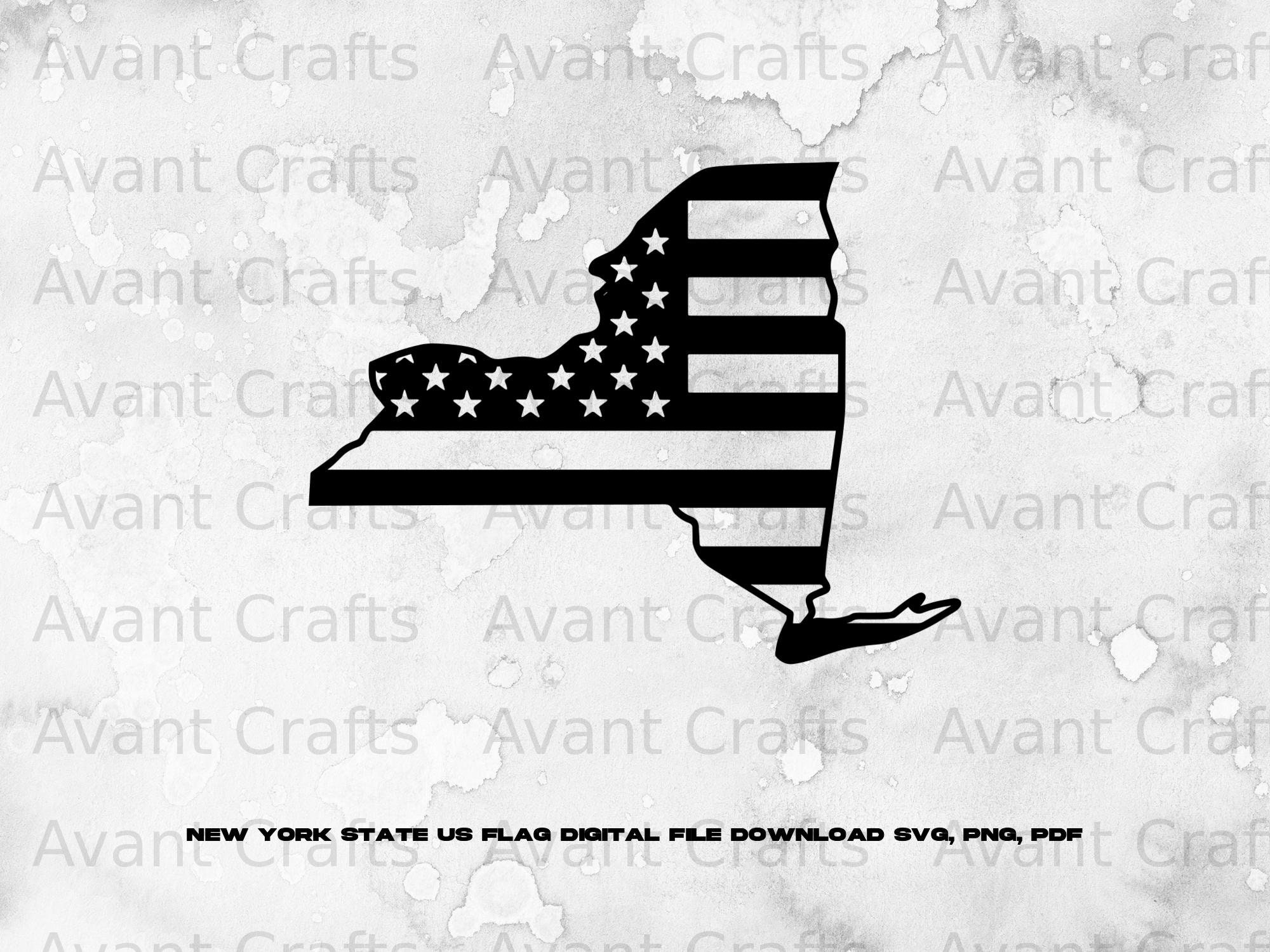 New York State US Flag Digital File Download Svg, Png, Pdf - Etsy