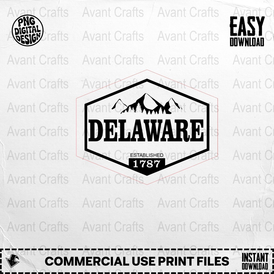Delaware State Mountain Trees Digital File Download Svg, Png, Pdf - Etsy