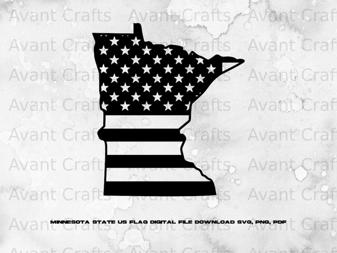 Minnesota State US Flag Digital File Download Svg, Png, Pdf - Etsy