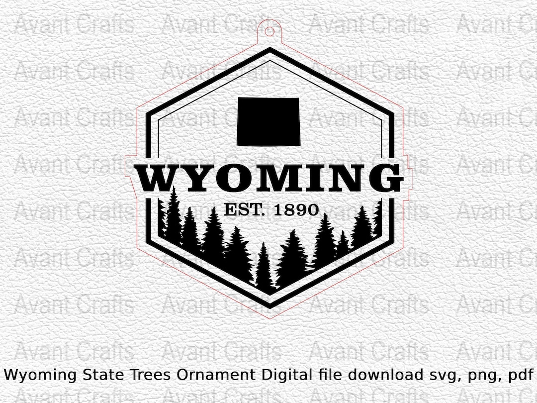 Wyoming State Trees Ornament Digital File Download Svg, Png, Pdf - Etsy