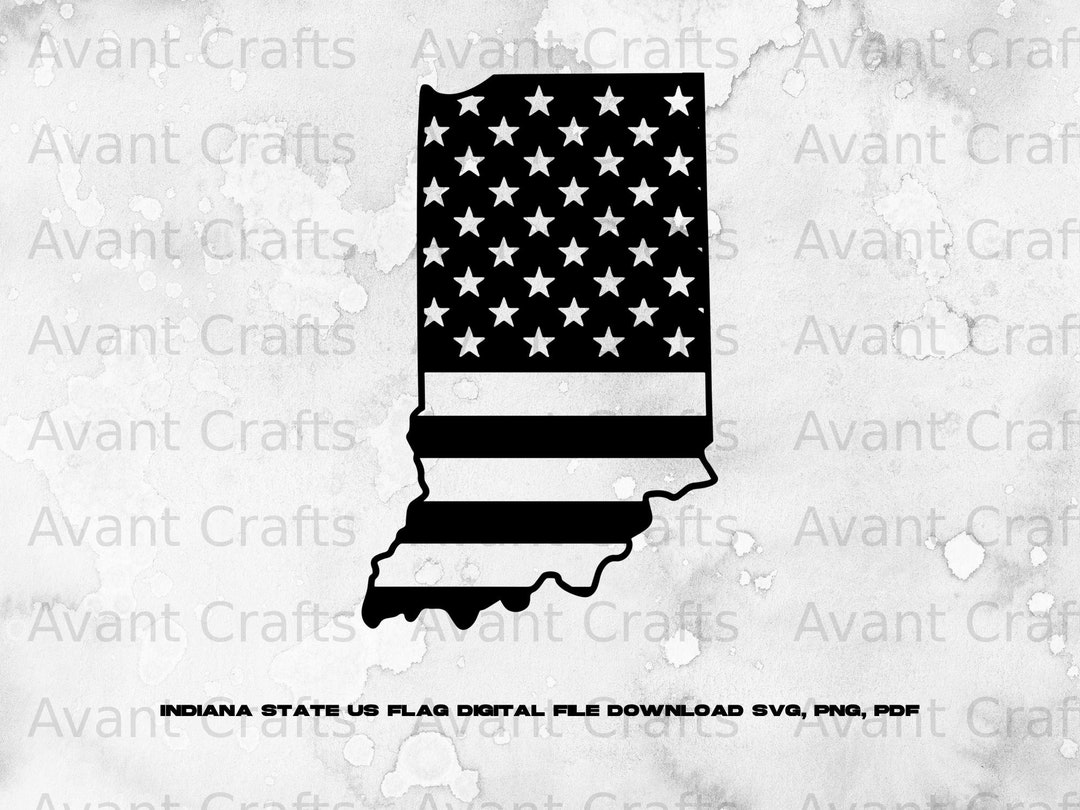 Indiana State US Flag Digital File Download Svg, Png, Pdf - Etsy