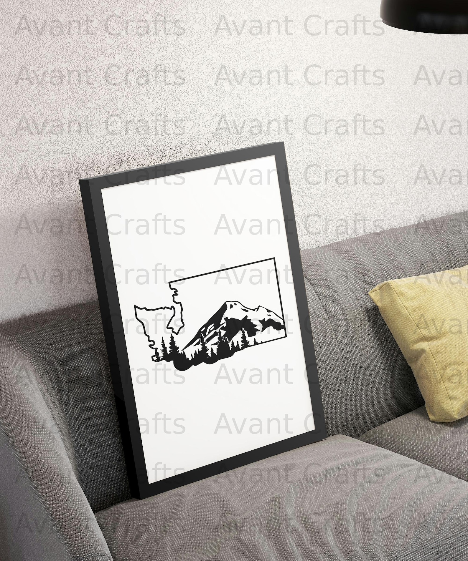 Washington State Mount Baker Trees Digital File Download Svg, Png, Pdf ...