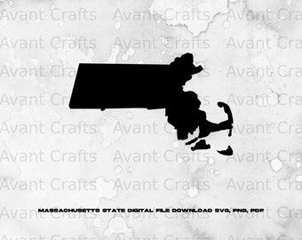 Massachusetts SVG USA State Design SVG Cut File for Cricut, Silhouette ...
