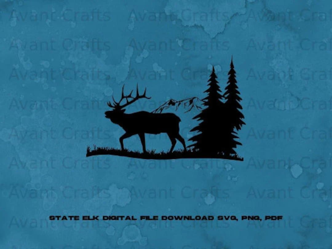 Elk Digital File Download Svg, Png, Pdf - Etsy