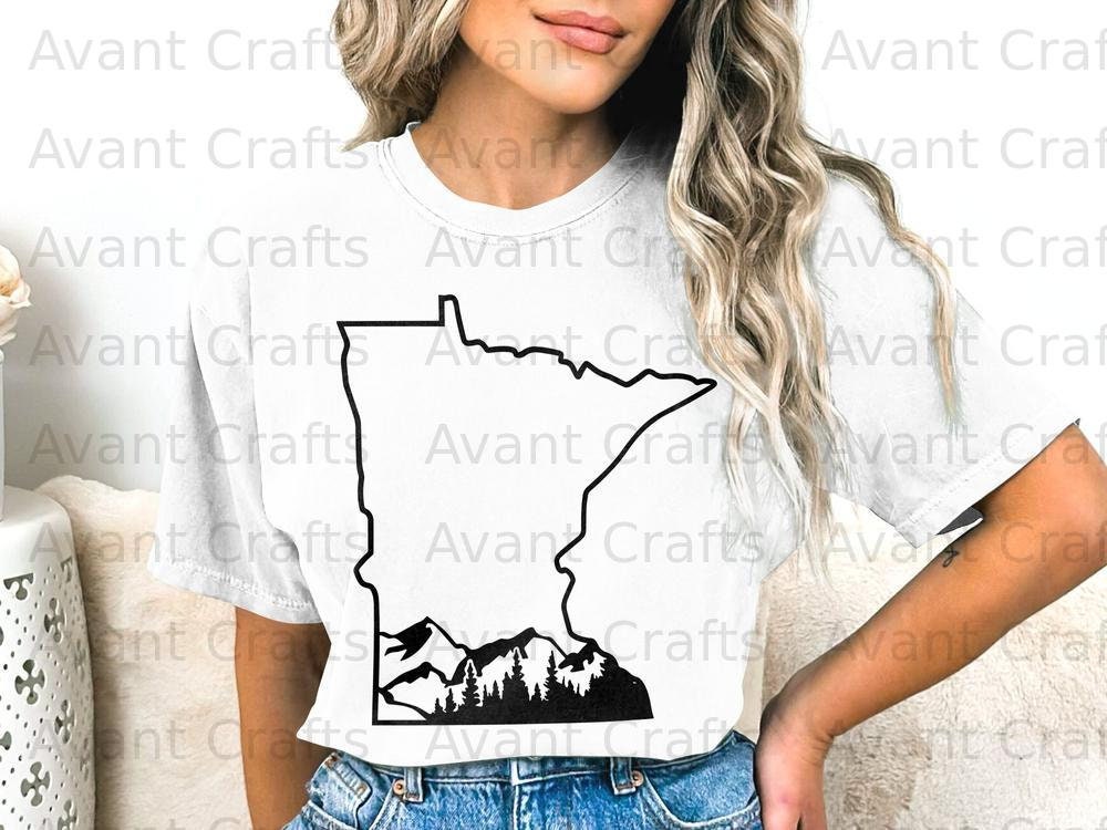 Minnesota State Mountain Trees Digital File Download Svg, Png, Pdf - Etsy