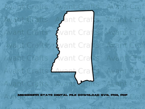 Mississippi State Digital File Download Svg Png Pdf - Etsy
