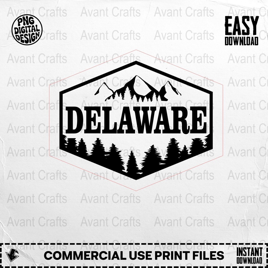 Delaware State Mountain Trees Digital File Download Svg, Png, Pdf - Etsy