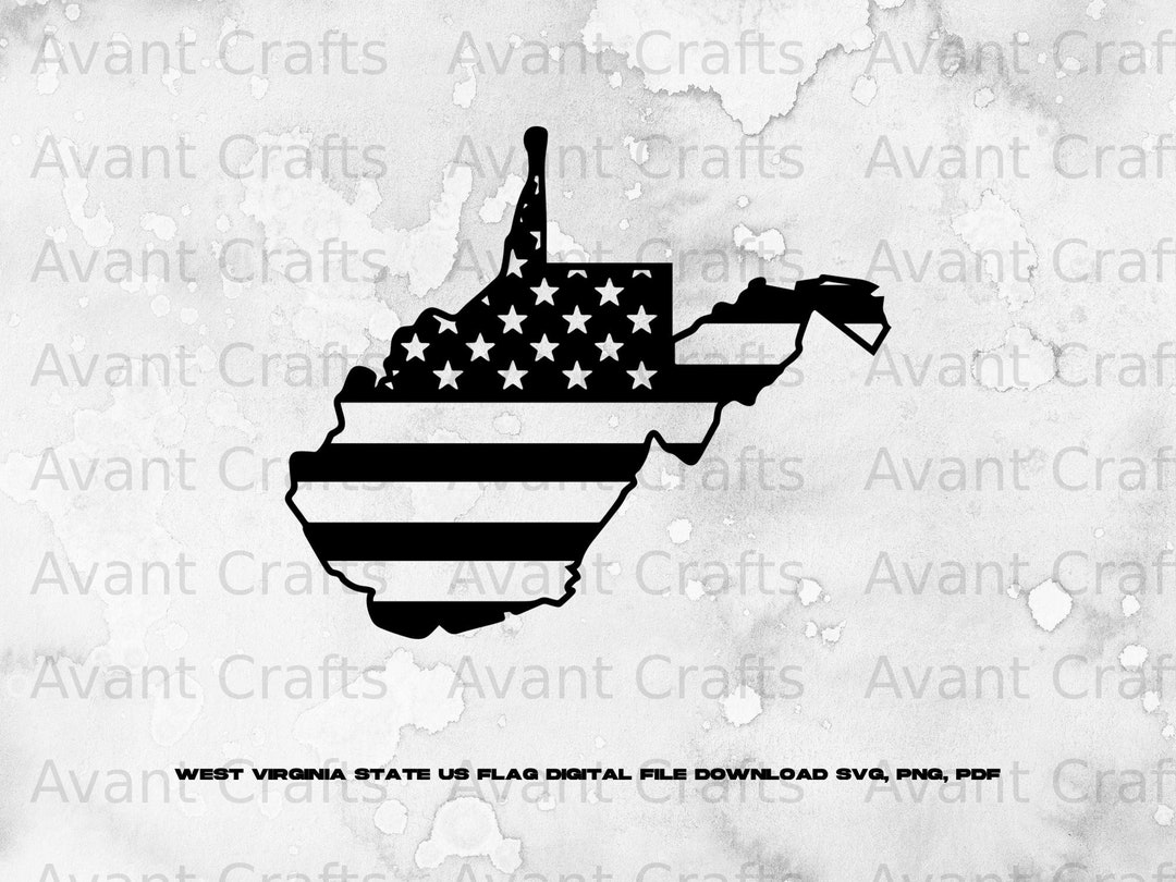 West Virginia State US Flag Digital File Download Svg, Png, Pdf - Etsy