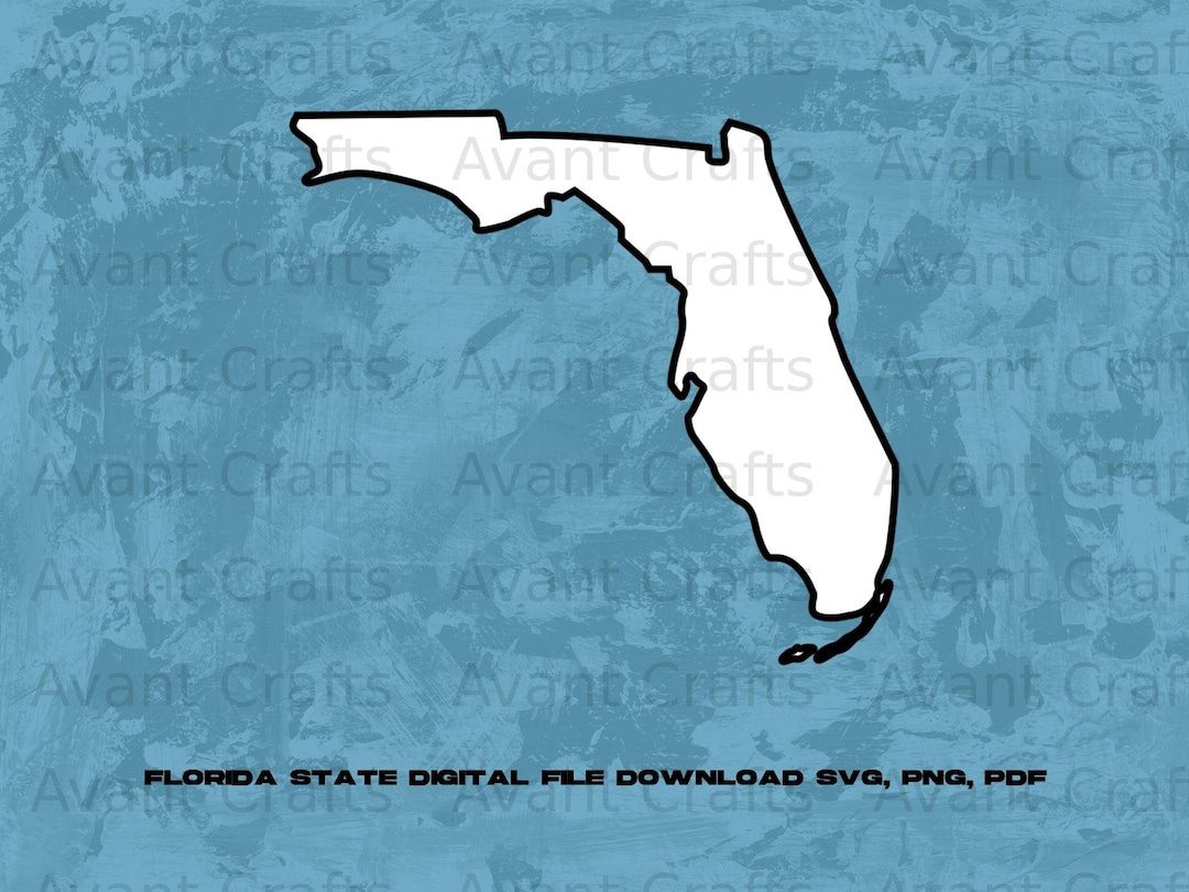 Florida State Digital File Download Svg, Png, Pdf - Etsy