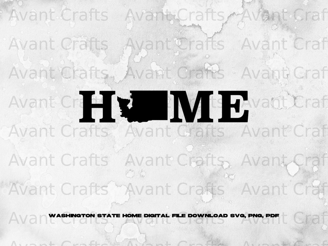 Washington State Home Digital File Download Svg, Png, Pdf - Etsy