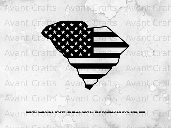 South Carolina State US Flag Digital File Download Svg Png - Etsy