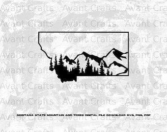 Utah State Mountain and Trees Digital File Download Svg Png | Etsy