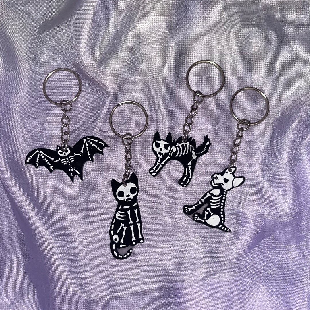 Animal Skeleton Keyrings | Halloween Keyrings | Spooky Keyrings ...
