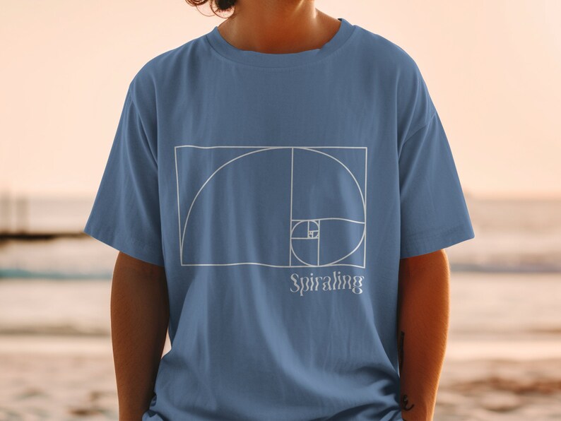 Golden Ratio Spiral T-shirt, Comfort Colors Artistic Design Tee, Fibonacci Sequence Shirt ...