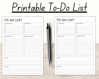 Printable Daily Checklist to Do Lists Personal Daily - Etsy