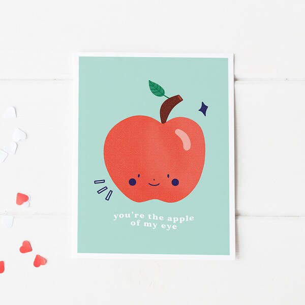 Apple Pun Card - Etsy