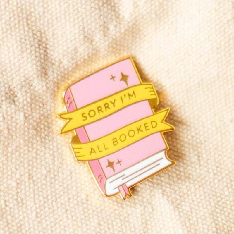 Book Enamel Pin - Etsy