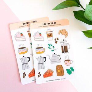 Sticker Sheet Coffee Shop Stickers, Cute Bullet Journal, Scrapbooking ...