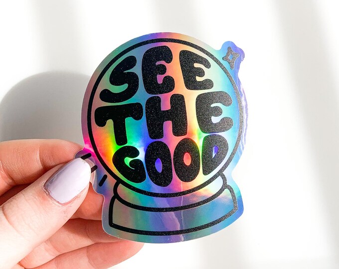 See the Good Holographic Vinyl Sticker - Crystal Ball Sticker, Holo ...