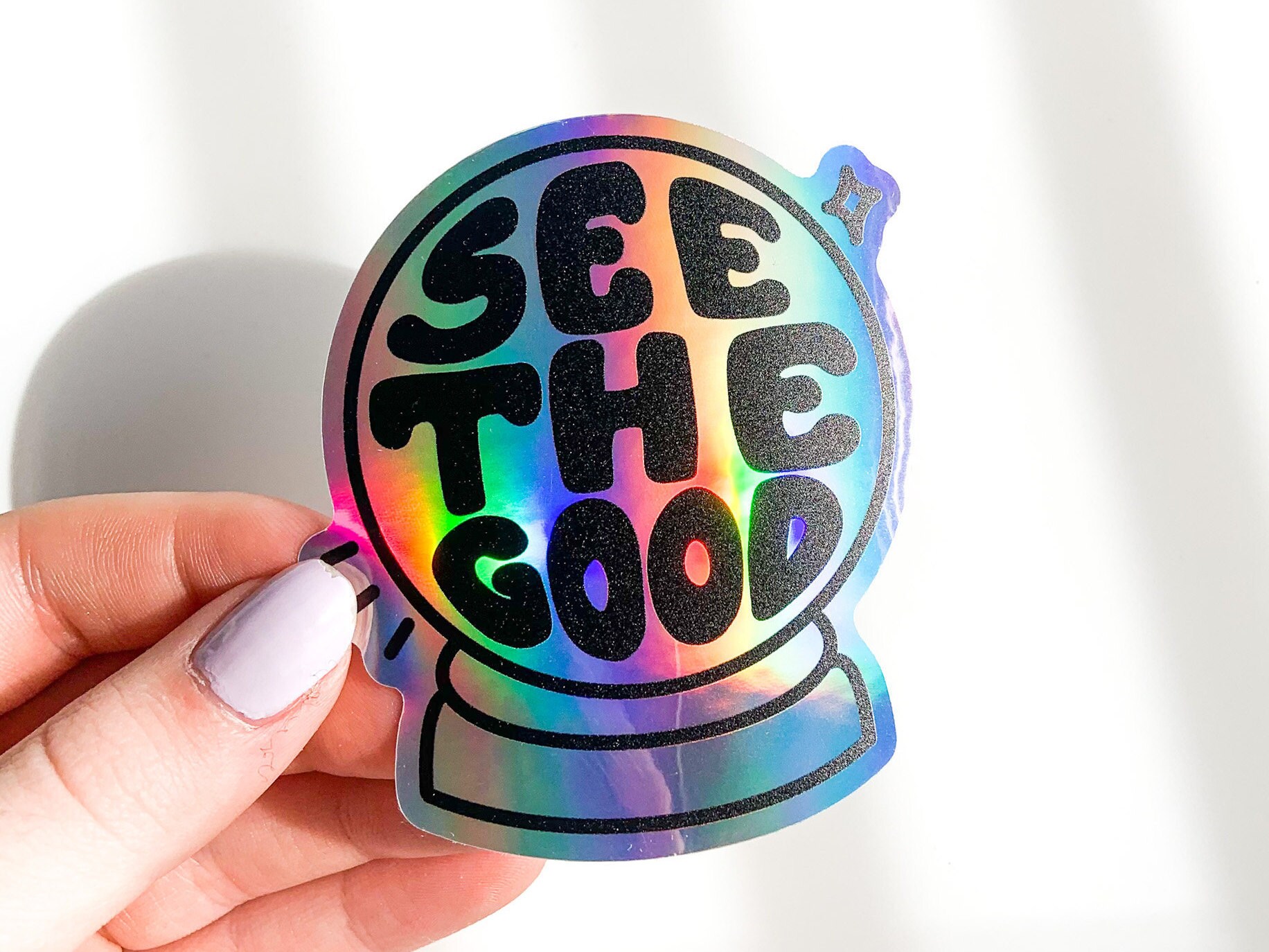 See the Good Holographic Vinyl Sticker Crystal Ball Sticker | Etsy