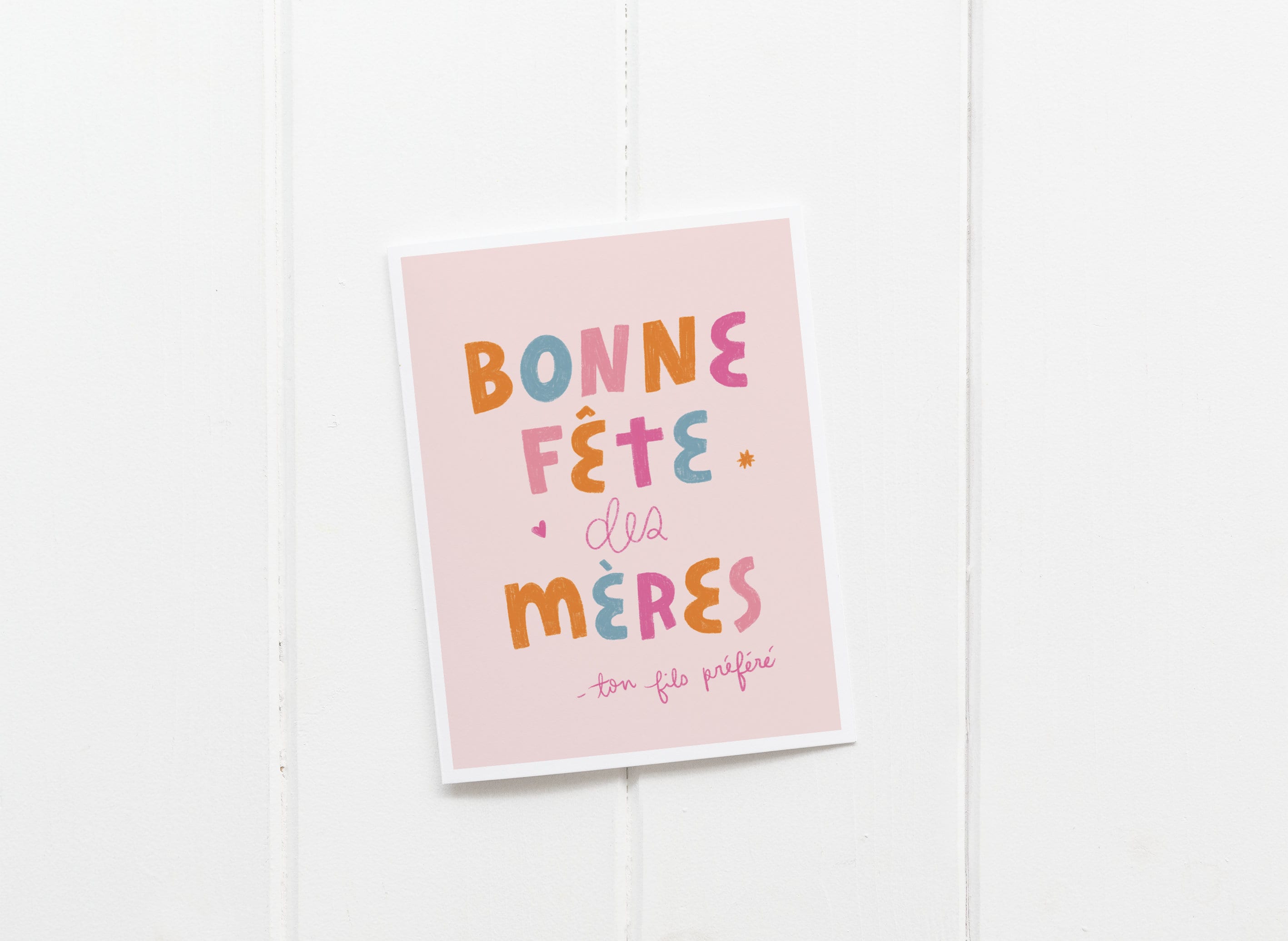 Mothers Day Card French Handmade Greeting Card Happy - Etsy Ireland