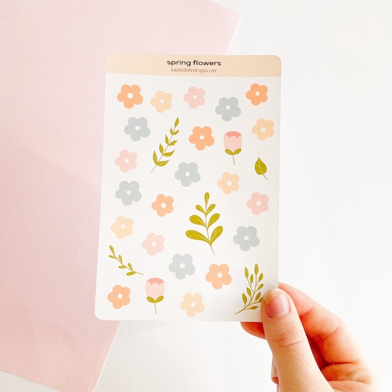 Sticker Sheet Small Flower Stickers Planner Stickers - Etsy