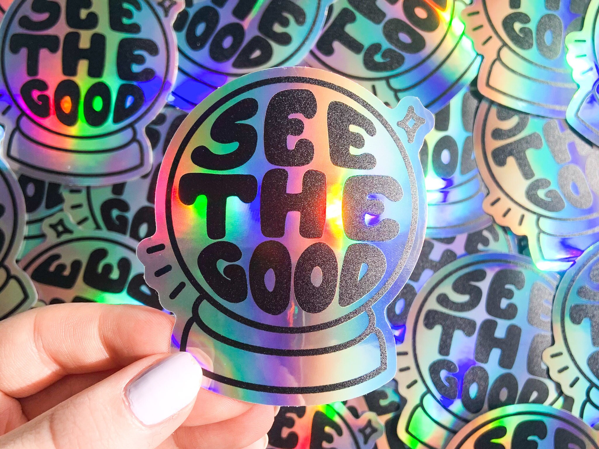 See the Good Holographic Vinyl Sticker Crystal Ball Sticker | Etsy