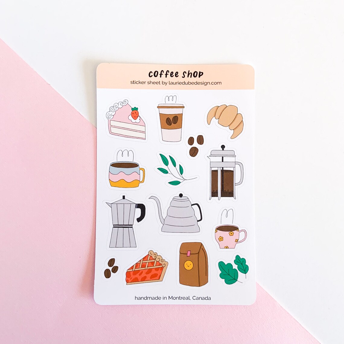 Sticker Sheet Coffee Shop Stickers Cute Bullet Journal - Etsy